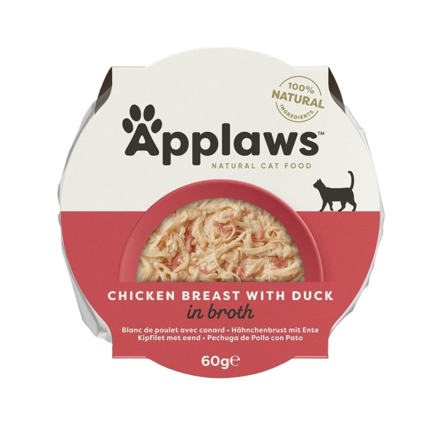 Applaws Wet Adult Cat Food Chicken Breast with Duck in Broth Pot 60g