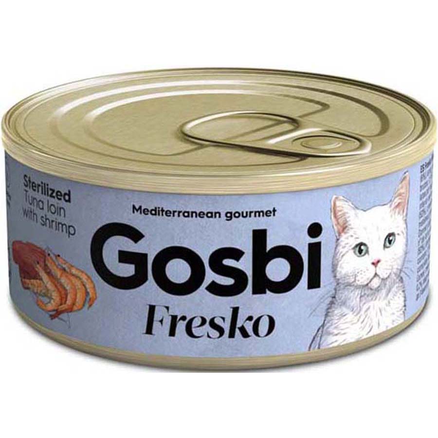 Buy Fresko Cat Sterilized Tuna Loin with Shrimp 70g can Online | Floof